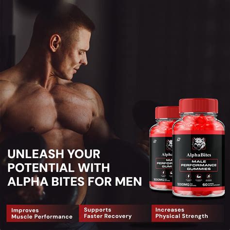 Gummies Alpha Bites Para Homens Alphabites Max Performance Fórmula