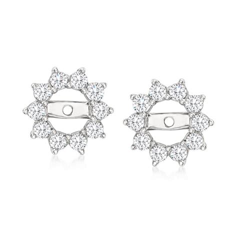 75 Ct Tw Diamond Earring Jackets In 14kt White Gold Ross Simons