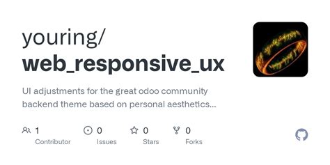 Github Youringwebresponsiveux Ui Adjustments For The Great Odoo Community Backend Theme