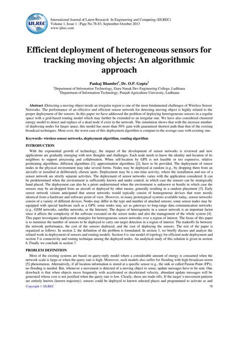 Pdf Algorithmic Approach Sensor Tracking Dokumentips