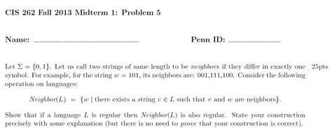 how do you prove that the set of neighbors of l is regular if l is