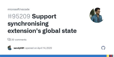 Support Synchronising Extensions Global State · Issue 95209