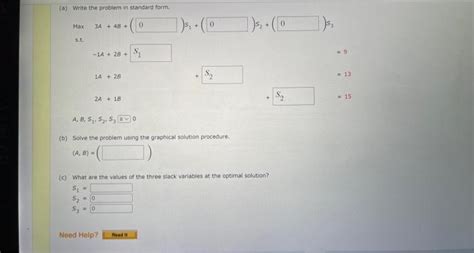 consider the following linear program and answer the