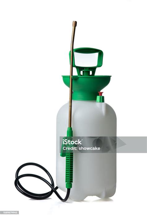 흰색 배경에 분리된 비료 살충제 또는 제초제를 분배하기 위한 잔디밭 및 정원 압력 분무기 화학 물리적 묘사에 대한 스톡 사진 및 기타 이미지 화학 물리적 묘사 원예