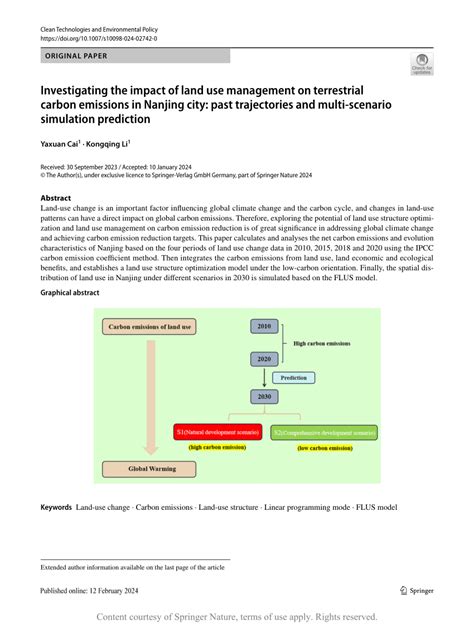 Investigating The Impact Of Land Use Management On Terrestrial Carbon