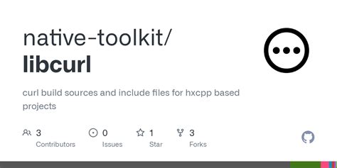Github Native Toolkitlibcurl Curl Build Sources And Include Files For Hxcpp Based Projects