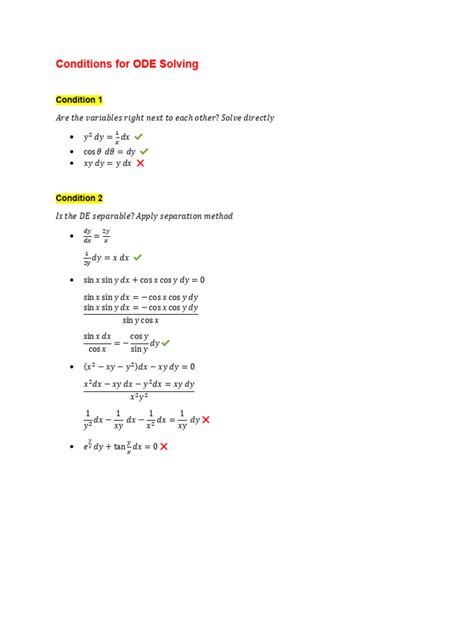 conditions for ode solving pdf science and mathematics computers
