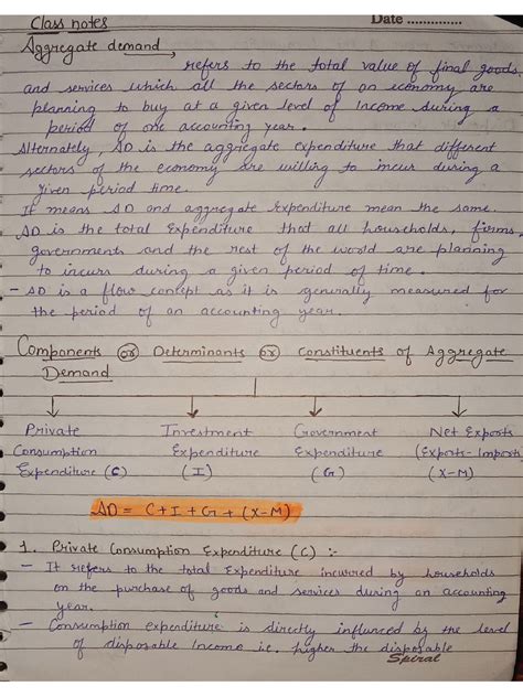 Macro Notes Up To Derivation Of Ad Pdf