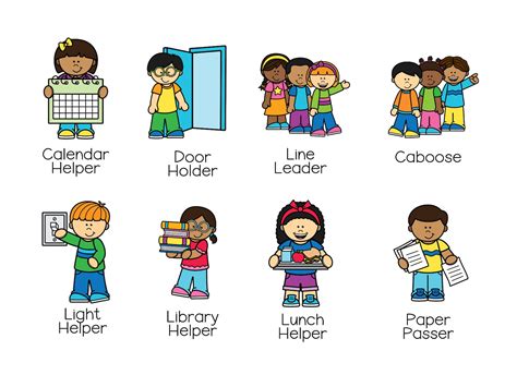 Classroom Jobs Class Helpers Magnet Whiteboard Custom With Clipart Line