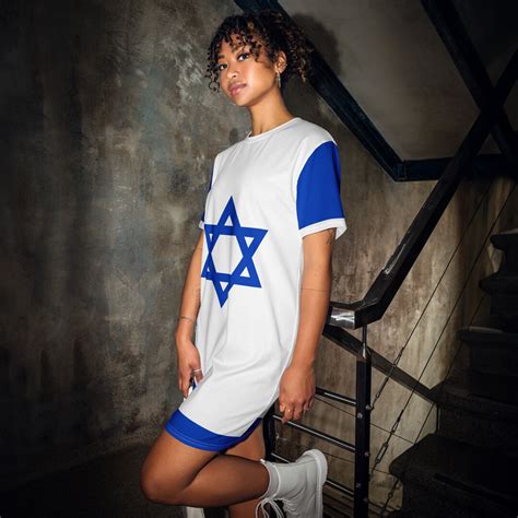Israel Flag T Shirt Dress Etsy