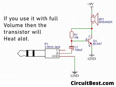 Simple Audio Amplifier Circuit Using Bc547 Circuit Diagram NBKomputer