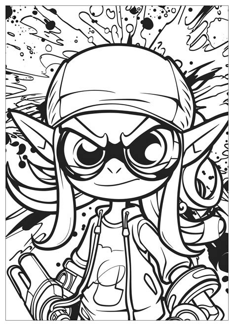 Splatoon Coloring Pages Color Your Inklings And Octolings