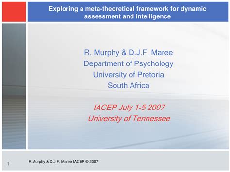 Pdf Exploring A Meta Theoretical Framework For Dynamic Assessment And Intelligence