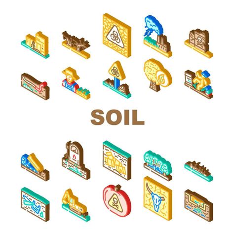Soil Pollution Contamination Icons Figure 67664496 Vector Art At Vecteezy