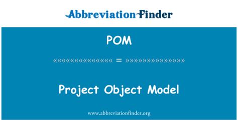 POM là viết tắt của Mô hình đối tượng dự án Project Object Model