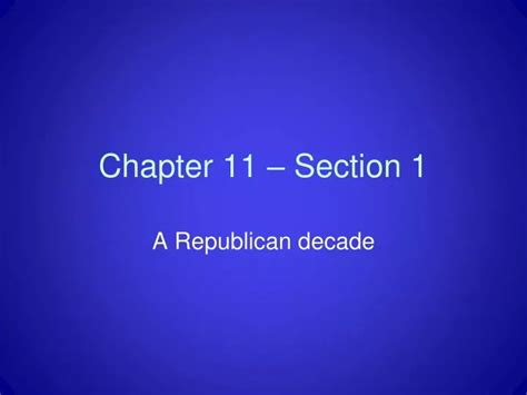 Ppt Chapter 11 Section 1 Powerpoint Presentation Free Download