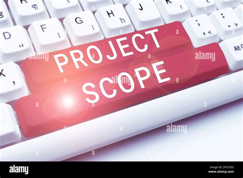 Conceptual Display Project Scope Word Written On Evaluation Of Work