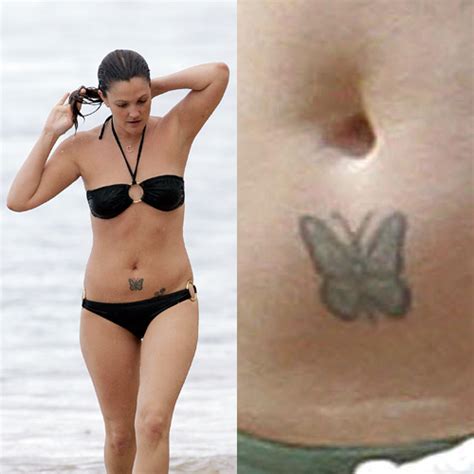 Belly Button Butterfly Tattoos 1pc Gold Abalone Shell Covered