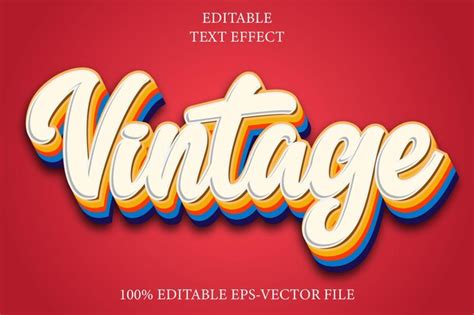 Premium Vector Vintage Editable Text Effect 3d Emboss Style
