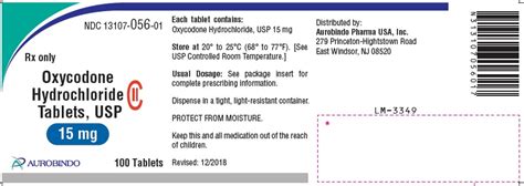 Oxycodone Package Insert