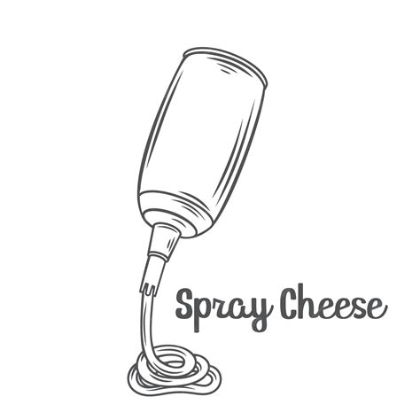 Premium Vector Spray Cheese Cheese In A Can Extruded Aerosol Or