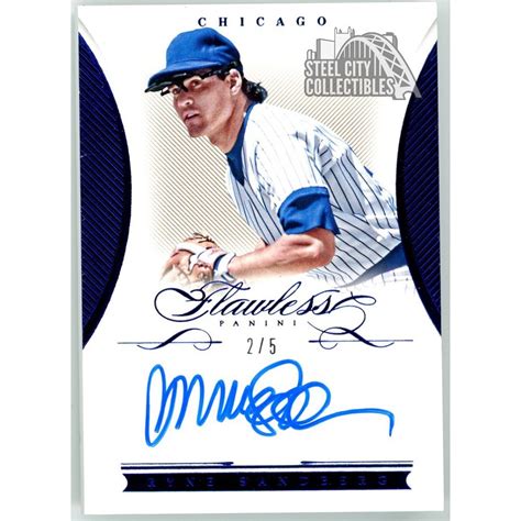 Ryne Sandberg 2016 Panini Flawless Sapphire Autograph Card Fs Rs 25