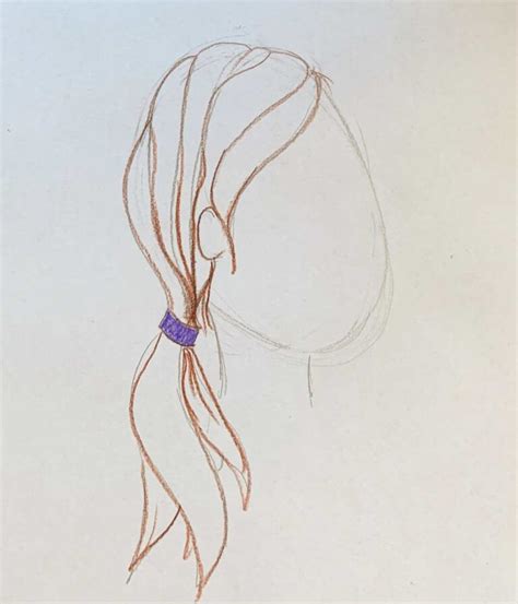 How To Draw A Ponytail With Movement Basicdraw Com