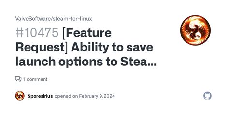 [feature request] ability to save launch options to steam cloud · issue