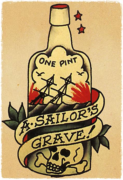 Sailor Jerry Skull Drawing