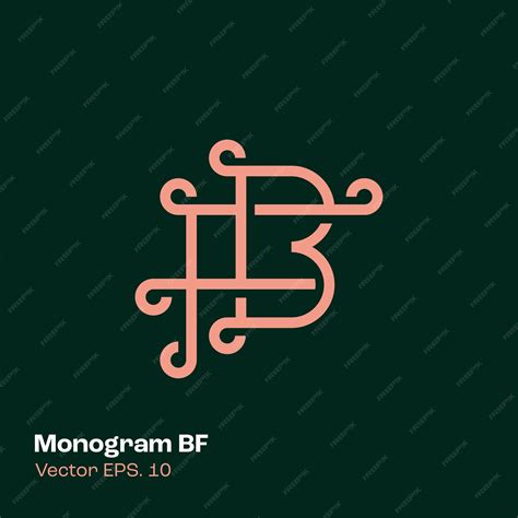 Premium Vector Monogram Logo Bf
