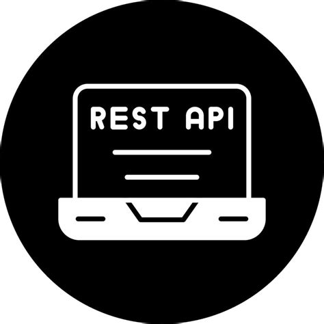 Rest Api Endpoint Symbol Glyph Circle Inverted 67351231 Vector Art At Vecteezy