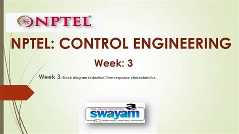 Control Engineering Week 3 Nptel Solution Assignment 3 Youtube