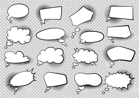 Comics Book Speech Bubbles Speech Balloon Or Cartoon Design Elements