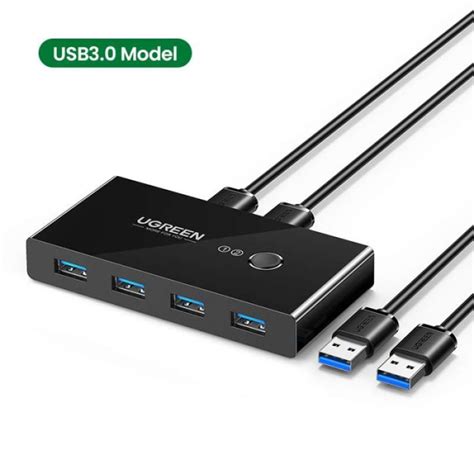 jual ugreen adaptor hub 4 port usb kvm switch box 2 in 4 out usb 3 0 2 0 di seller kingyo