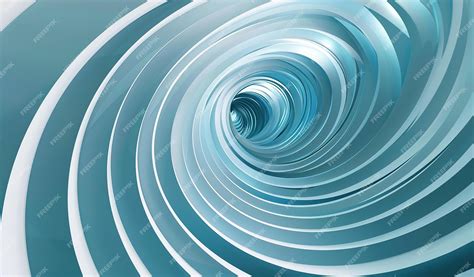 Premium Photo Mesmerizing Spiral Tunnel Illuminated By Gradients Of Blue Abstract Background