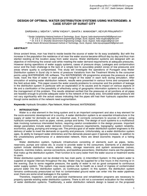 Design Of Optimal Water Distribution Systems Using Pdf Pdf Water Supply Network Drinking Water