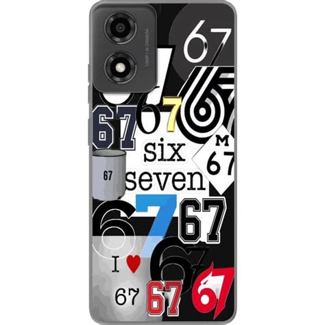Motorola Moto E14 Genomskinligt Skal 67 Meme Sex Sju Kollage Viralt
