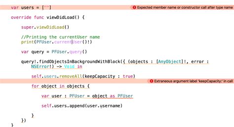 Ios Query For Parse Is Not Working Stack Overflow