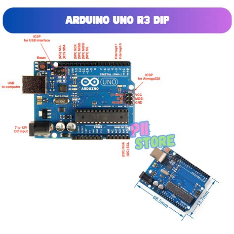 Jual Arduino Uno R3 Atmega328p Atmega16u2 Development Board Compatible