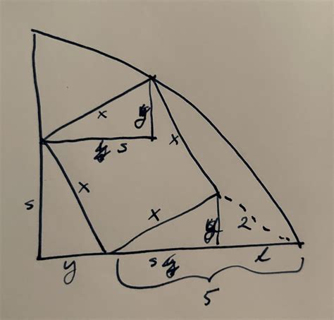 peeter joot s blog a silly geometry problem length of side of square