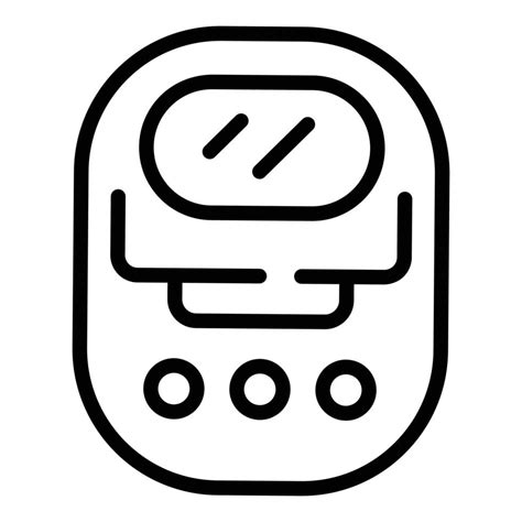 Small Bread Machine Icon Outline Vector Cooking Control 15107106