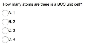 Solved How Many Atoms Are There Is A BCC Unit Cell Chegg