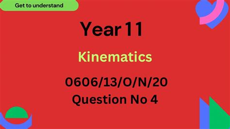 kinematics 0606 13 o n 20 question no 4 distance speed time