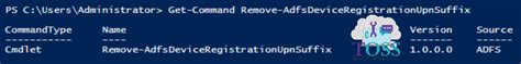 remove adfsdeviceregistrationupnsuffix toss