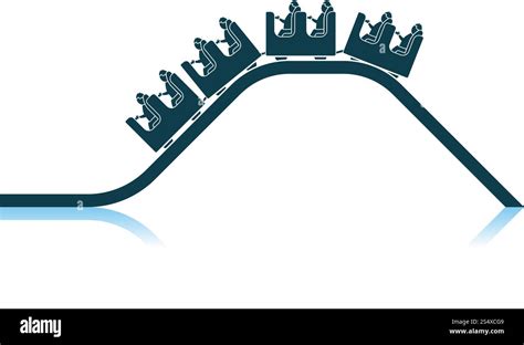 Small Roller Coaster Icon Shadow Reflection Design Vector Illustration Stock Vector Image