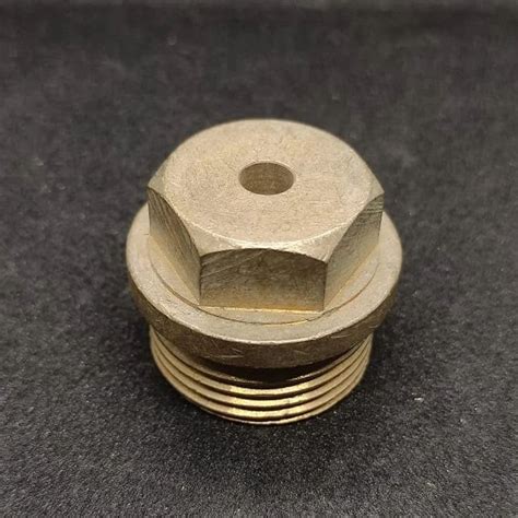 Golden 10mm Hexagonal Brass Pipe Cap Size 5 Mm Thickness Brass