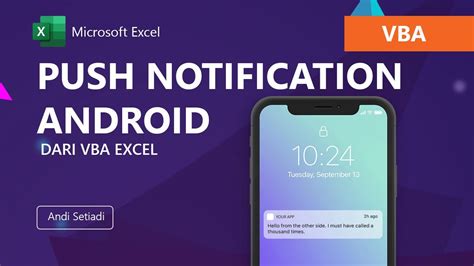 mengirim push notification ke android dari vba excel youtube