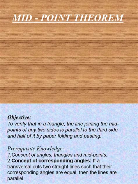 Mid Point Theorem Pdf