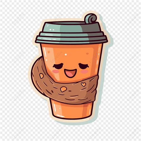 귀여운 오렌지 스무디 벡터 커피 컵 클립 아트상표 Png 일러스트 무료 다운로드 Lovepik