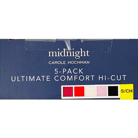 Carole Hochman Midnight Ladies Comfort Hi Cut 5 Pack Lady Underwear